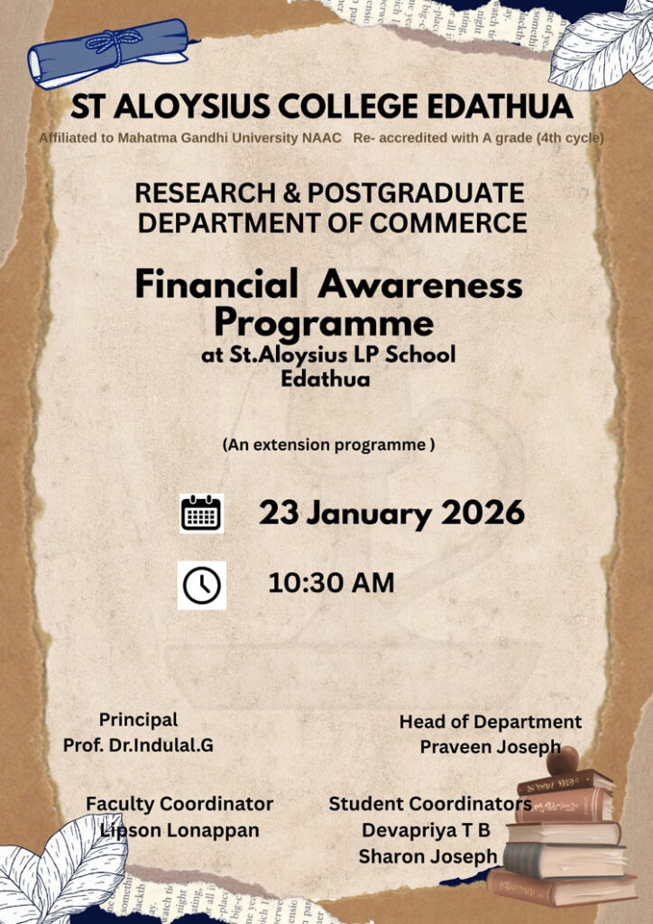 Financial Awareness Programme - St. Aloysius College, Edathua ...